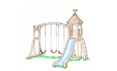 How To Draw Swing Set