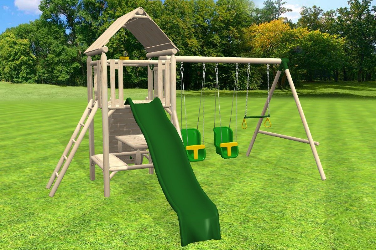 Rustic Wooden Swing Set, Jungle Gym, Play Set | CedarWorks Playsets
