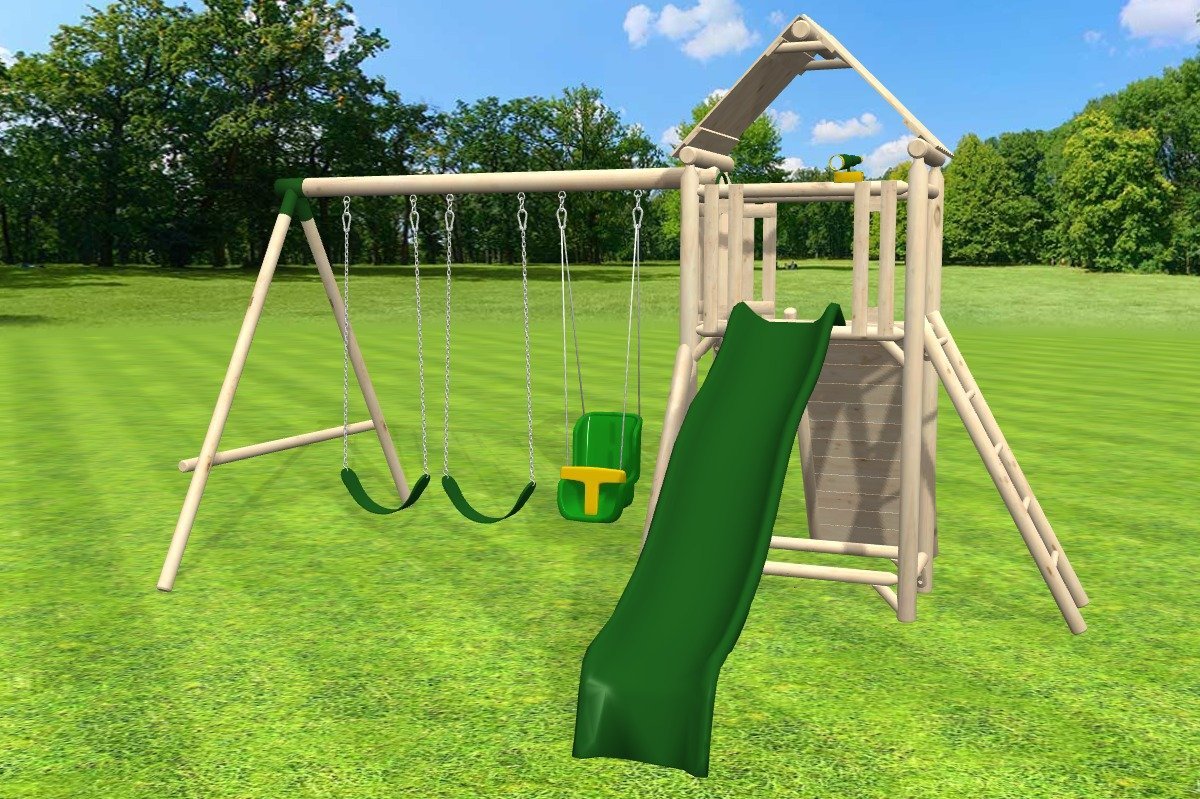 Rustic Wooden Swing Set, Jungle Gym, Play Set | CedarWorks Playsets