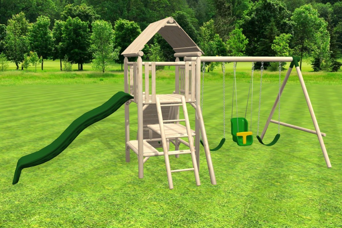 Rustic Wooden Swing Set, Jungle Gym, Play Set | CedarWorks Playsets