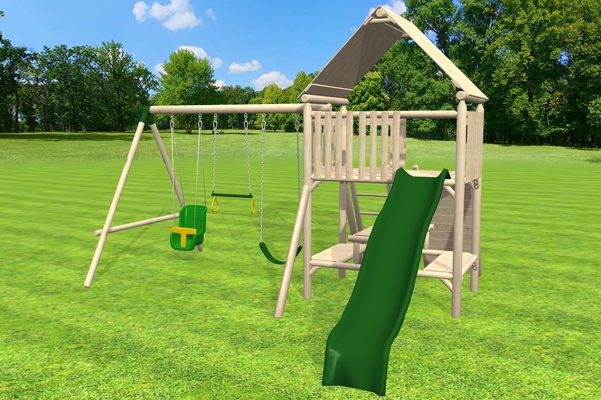 Rustic Wooden Swing Set, Jungle Gym, Play Set | CedarWorks Playsets