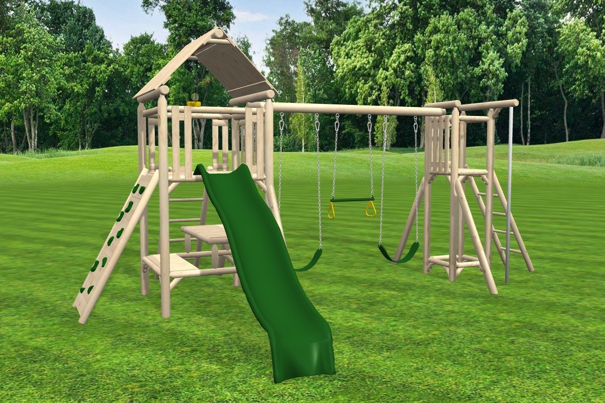 Rustic Wooden Swing Set, Jungle Gym, Play Set | CedarWorks Playsets