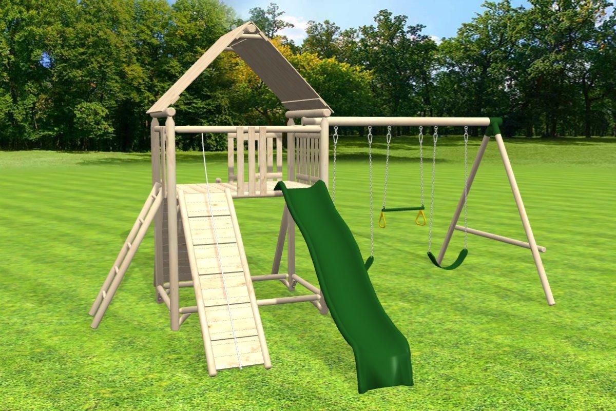 Rustic Wooden Swing Set, Jungle Gym, Play Set | CedarWorks Playsets