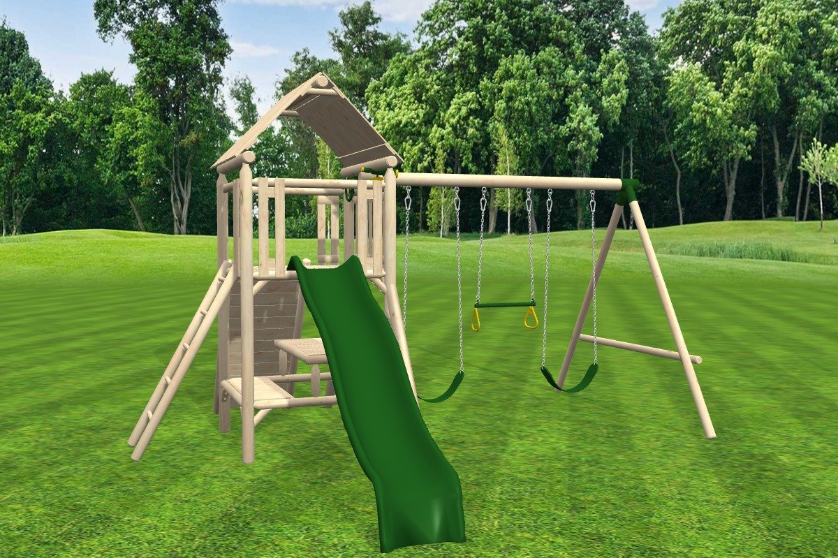 Rustic Wooden Swing Set, Jungle Gym, Play Set | CedarWorks Playsets