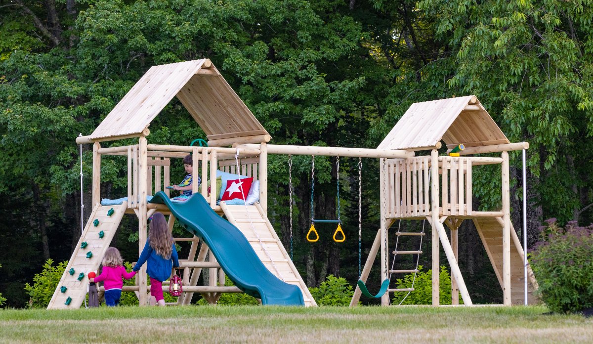 Rustic Wooden Swing Set, Jungle Gym, Play Set | CedarWorks Playsets