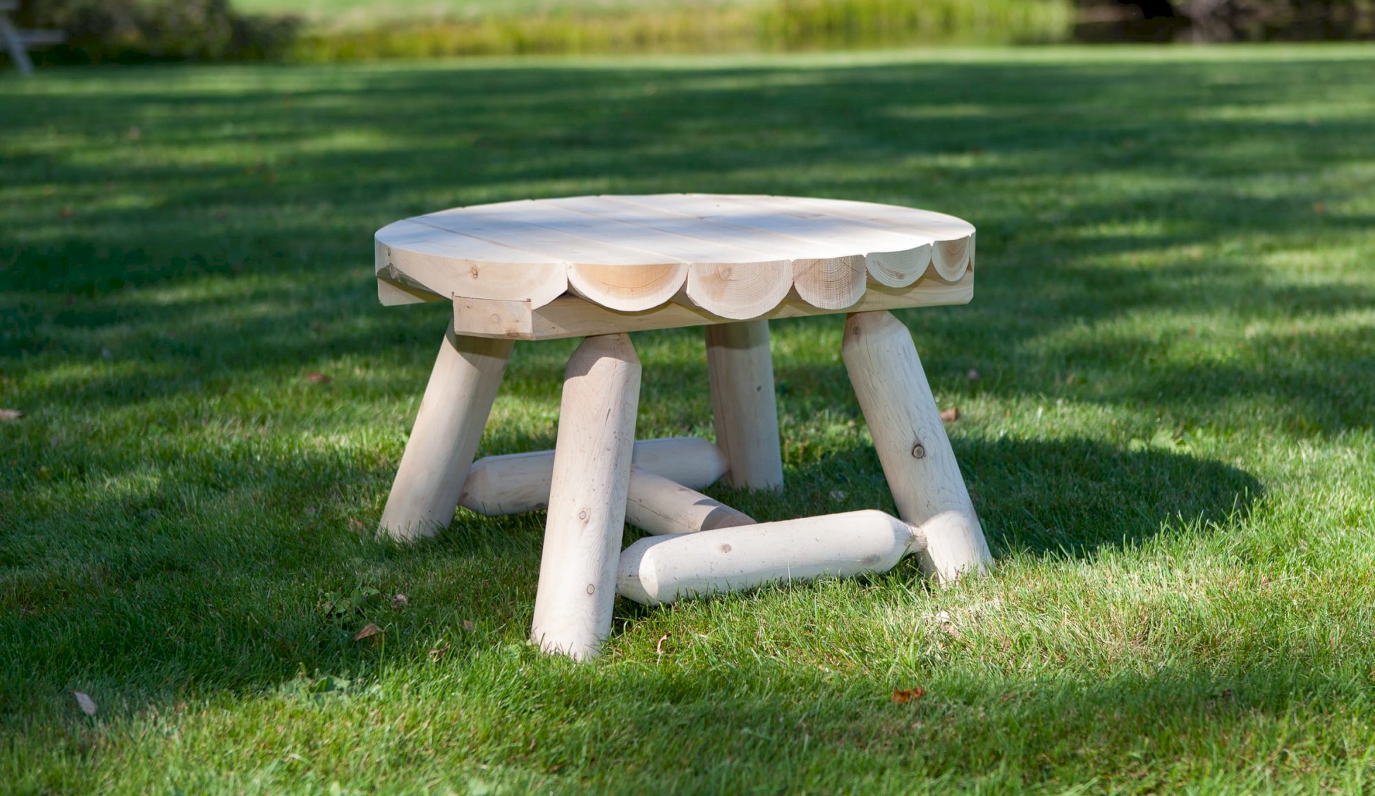 Rustic Round Table from CedarWorks's Backyard Collection | CedarWorks ...