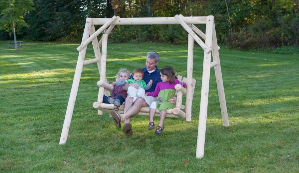 Rustic Swing from CedarWorks's Backyard Collection | CedarWorks Playsets